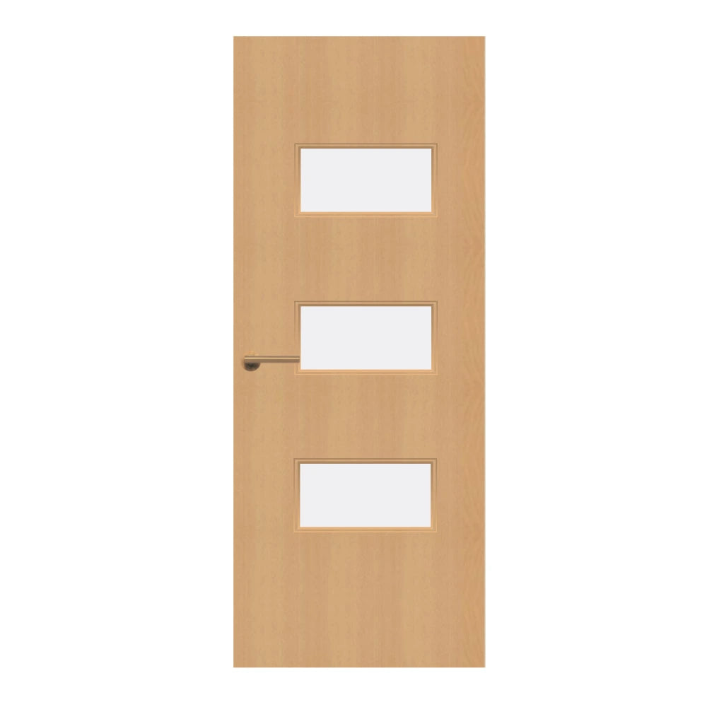 Beech Veneer - 24G - Glazed Fire Door FD60 – Q Doors