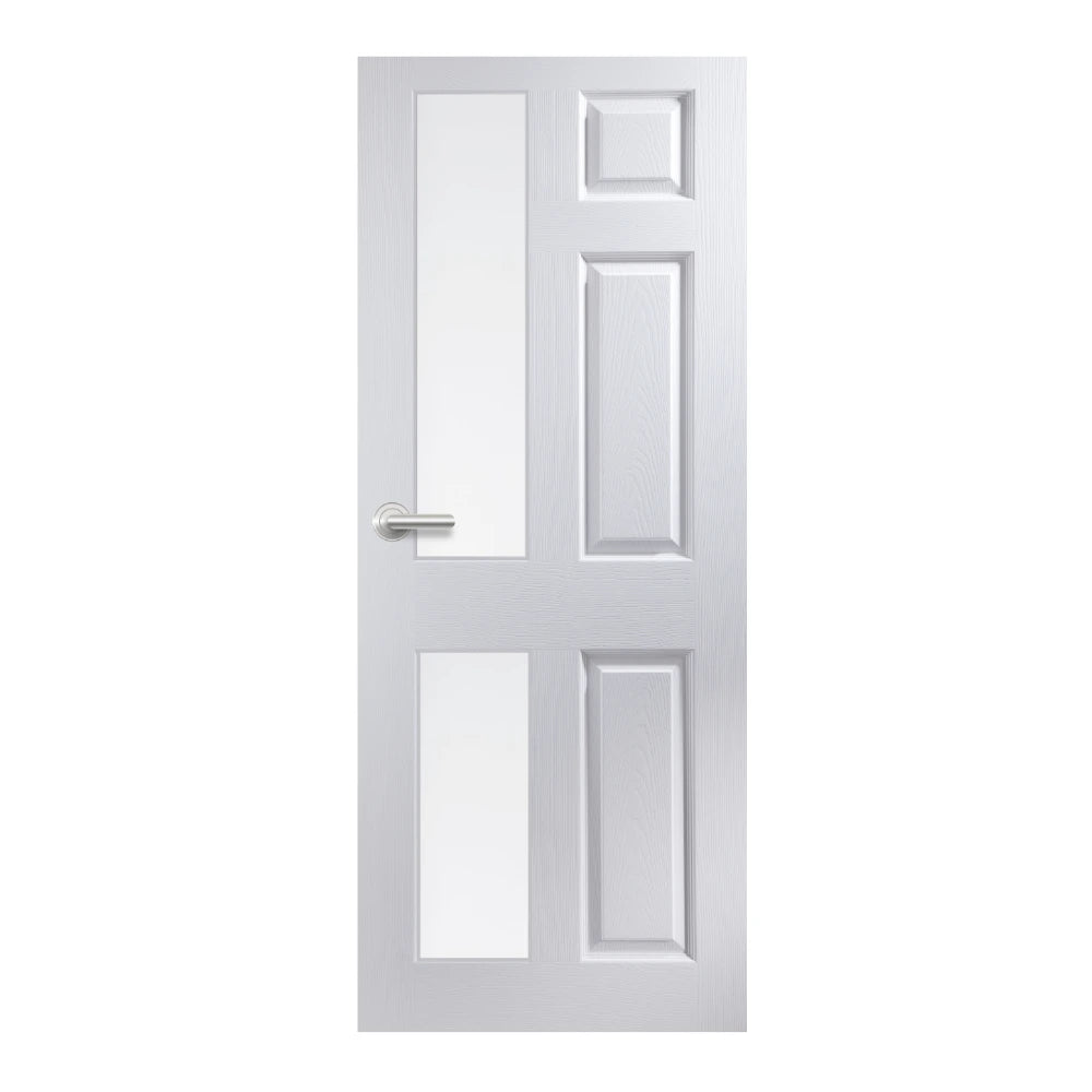 6 Panel Glazed Door Grained (T&B-Panel) – Q Doors