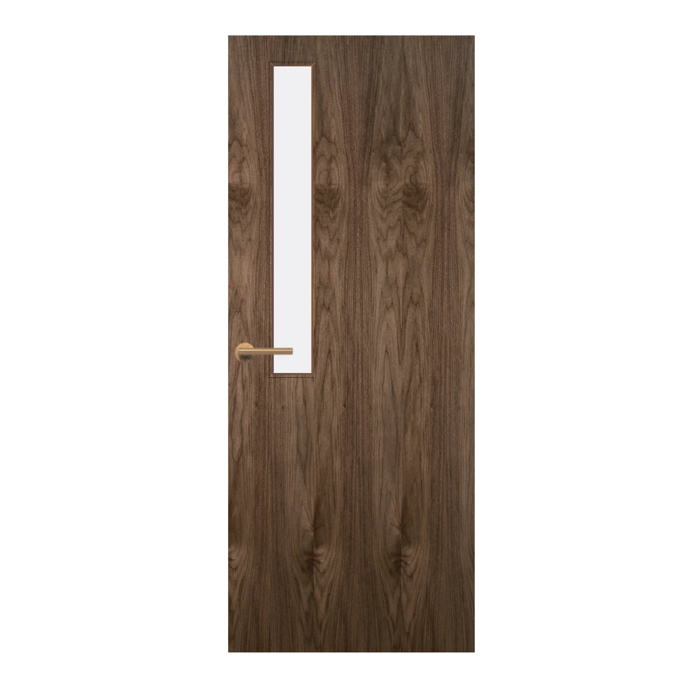 Walnut Veneer - 7G - Glazed Fire Door FD60 – Q Doors